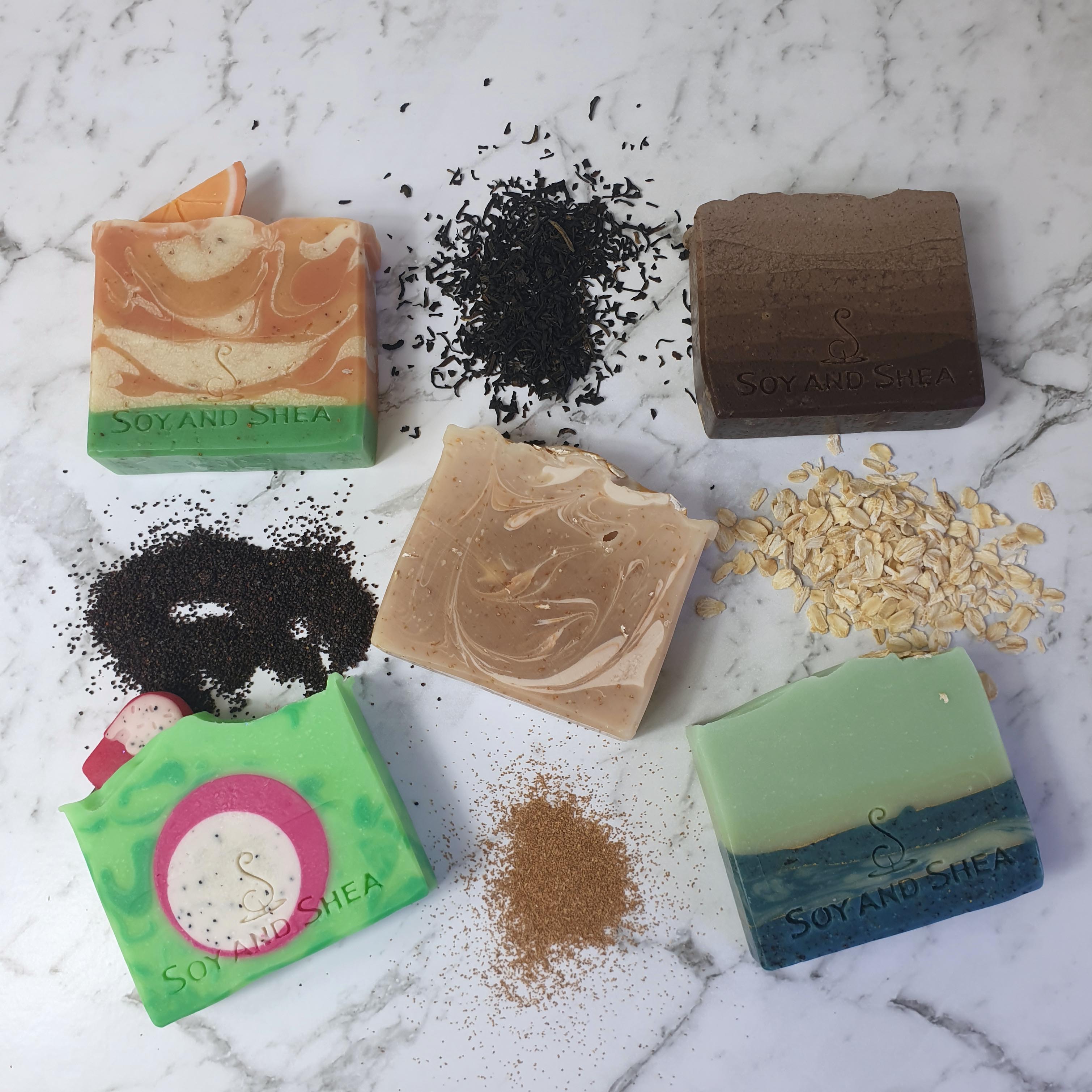 Exfoliating Soaps – Soy and Shea