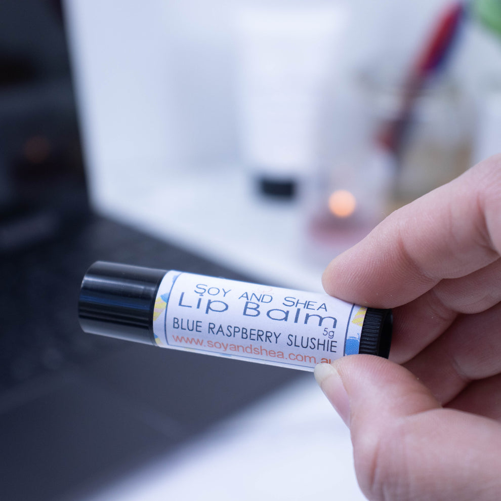 Blue Raspberry Slushie Lip Balm – Soy and Shea